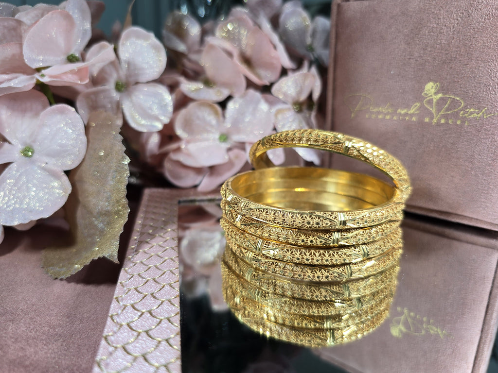 Traditional Gold Splendor Bangles – pearlsandpetalsuk